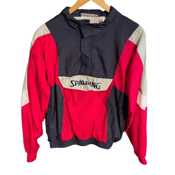 Spalding | Jackets & Coats | Vintage Spalding Windbreaker Red Black And ...